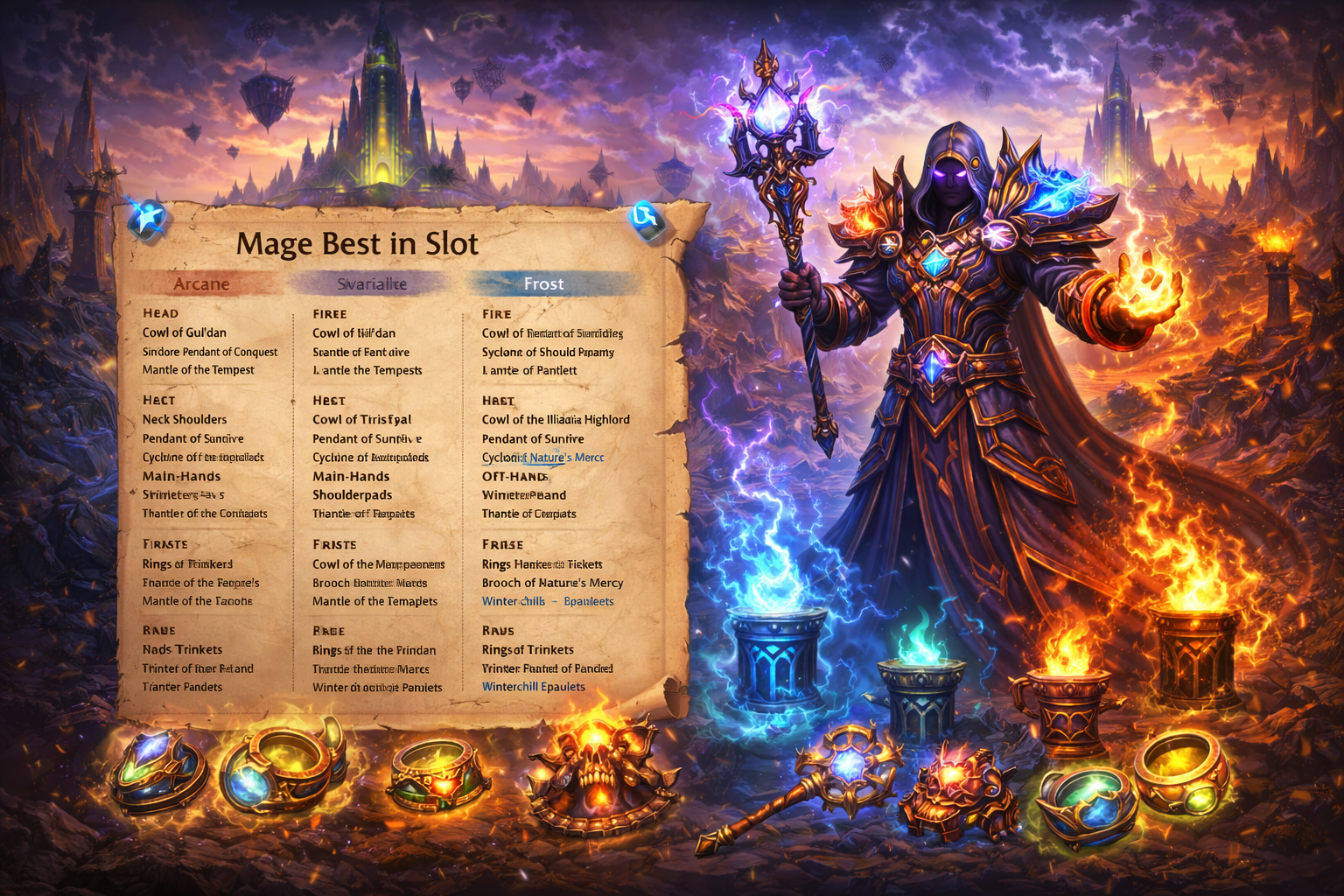 WoW TBC Classic Mage BiS Guide (Arcane & Fire)