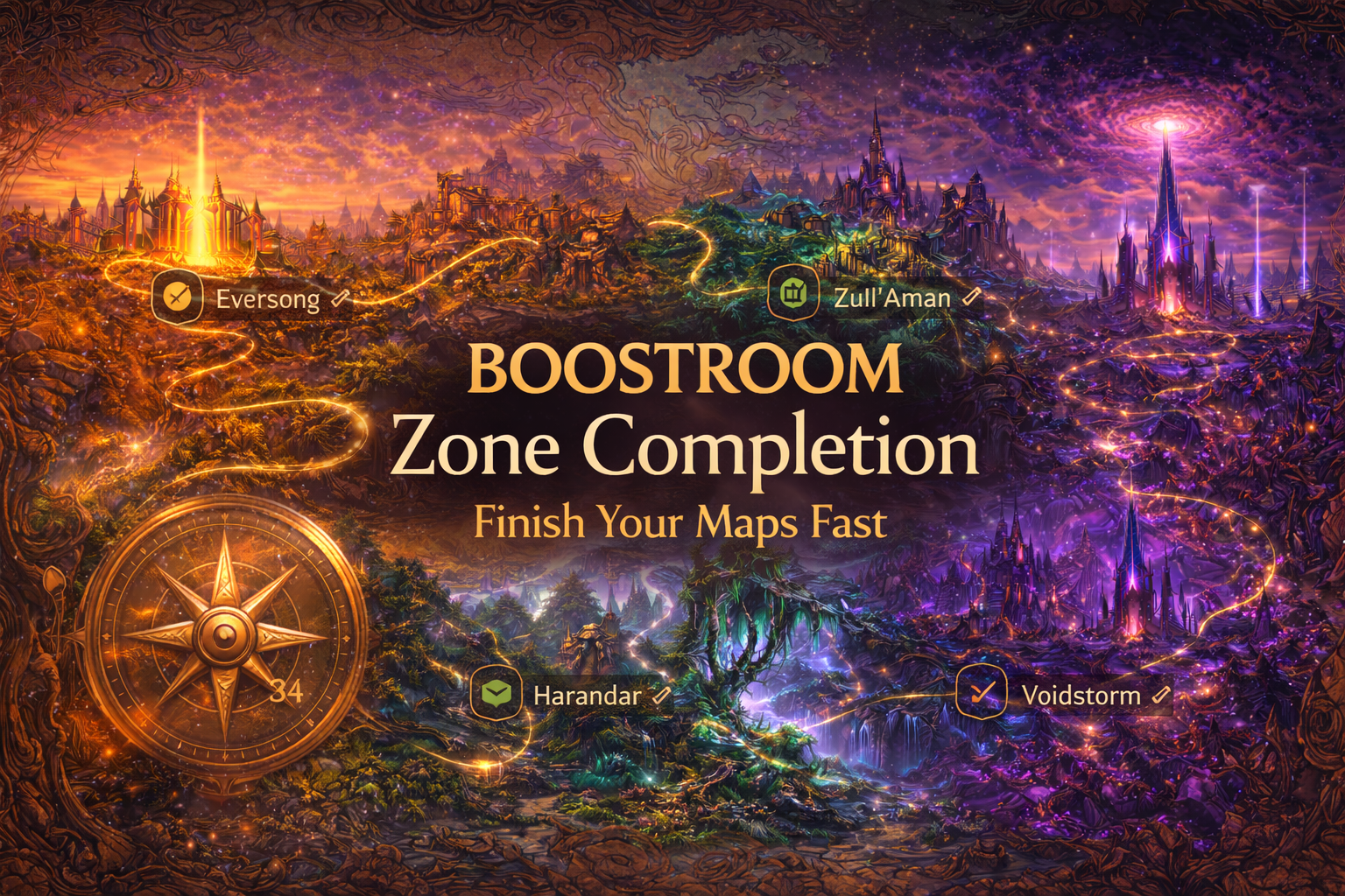 BoostRoom Zone Completion: Finish Maps Fast in Midnight